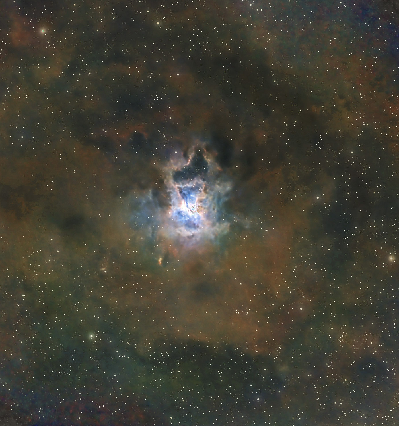 After collecting another 2 hours of photons from the Iris Nebula ...