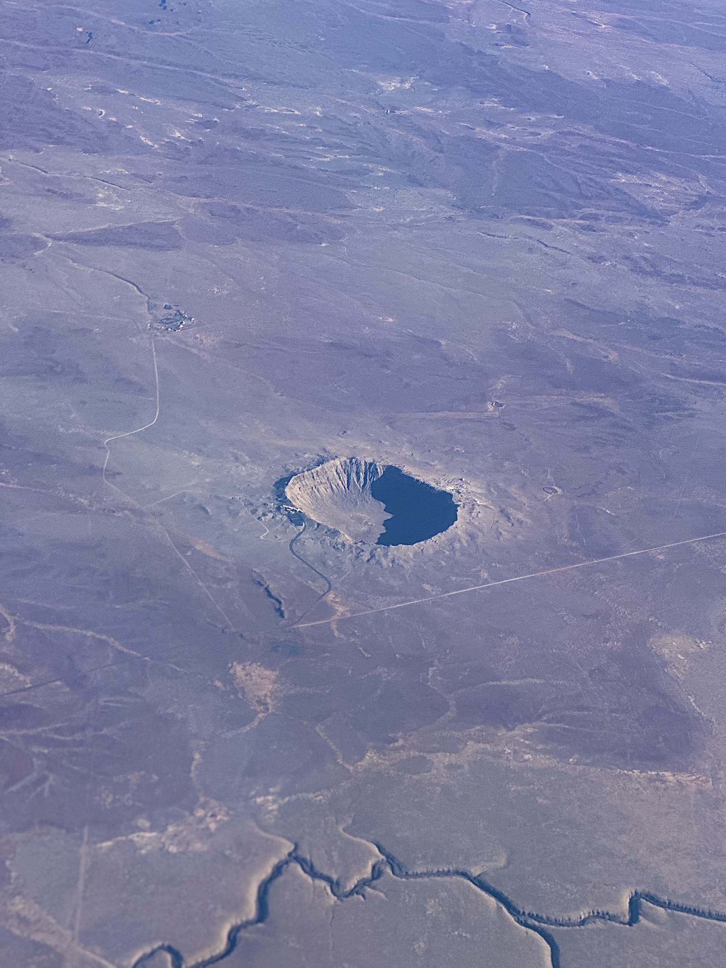 Glanced out the window, and saw the mile wide meteor crater in Arizona.