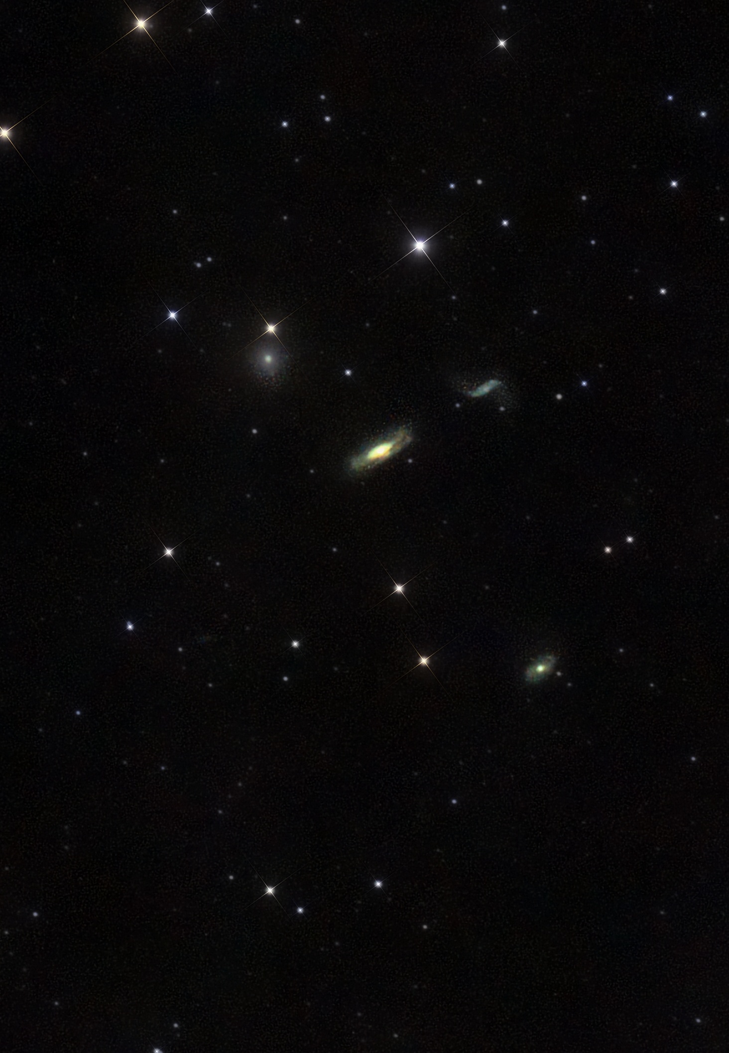 Galaxiengruppe Hickson 44, 55 Min, cropped, Siril, Graxpert, Photoscape ...