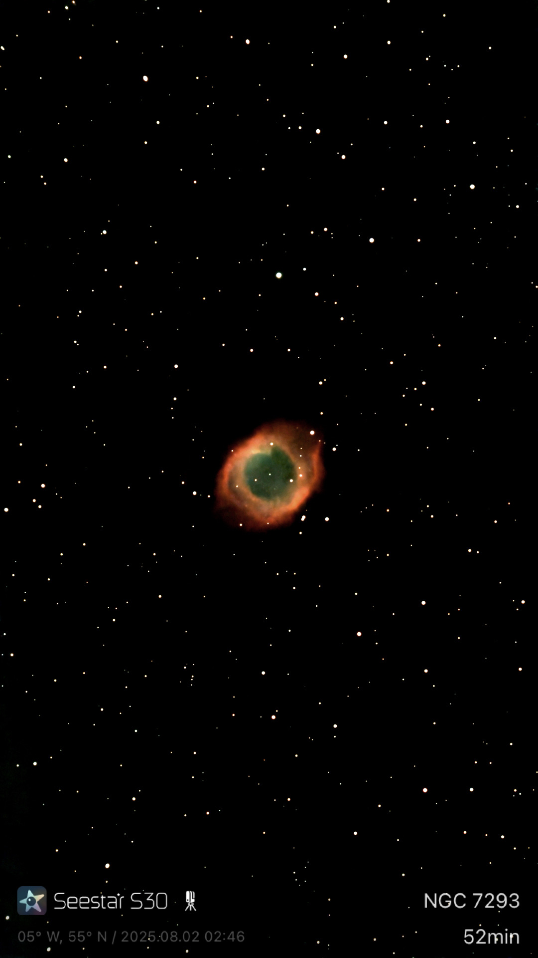 NGC 7293 (Eye of God) 02.08.2025 (Class 3 Bortle)