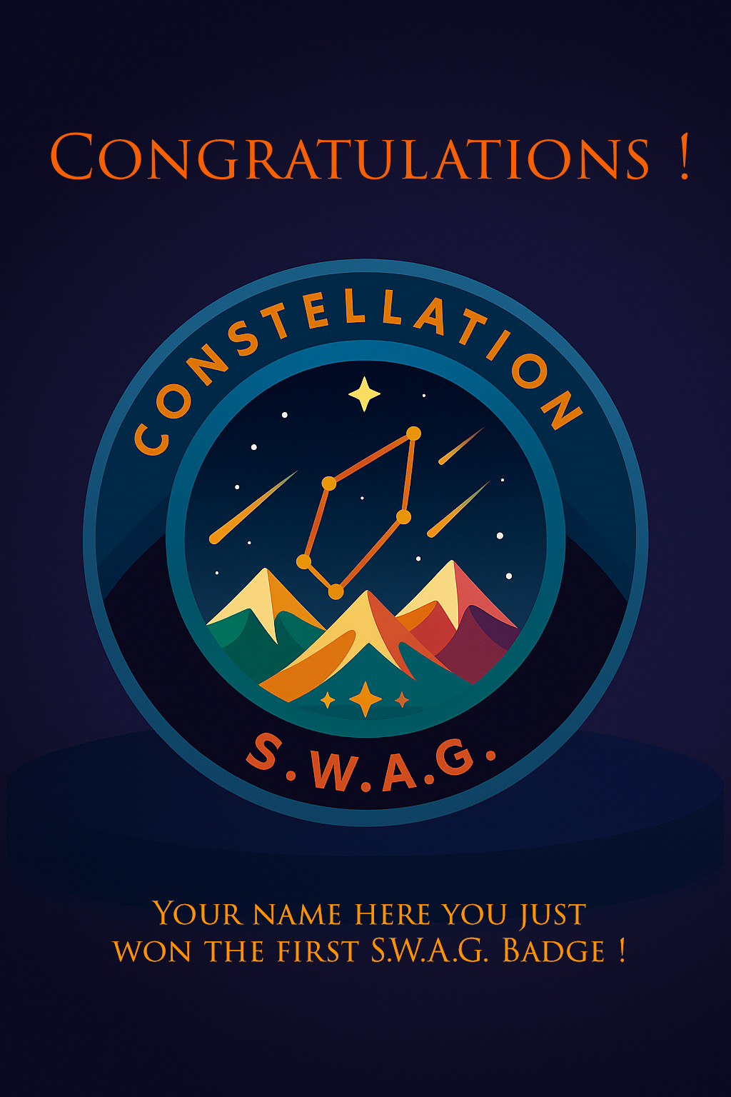 SWAG Constellations Challenge - First SWAG Badge
