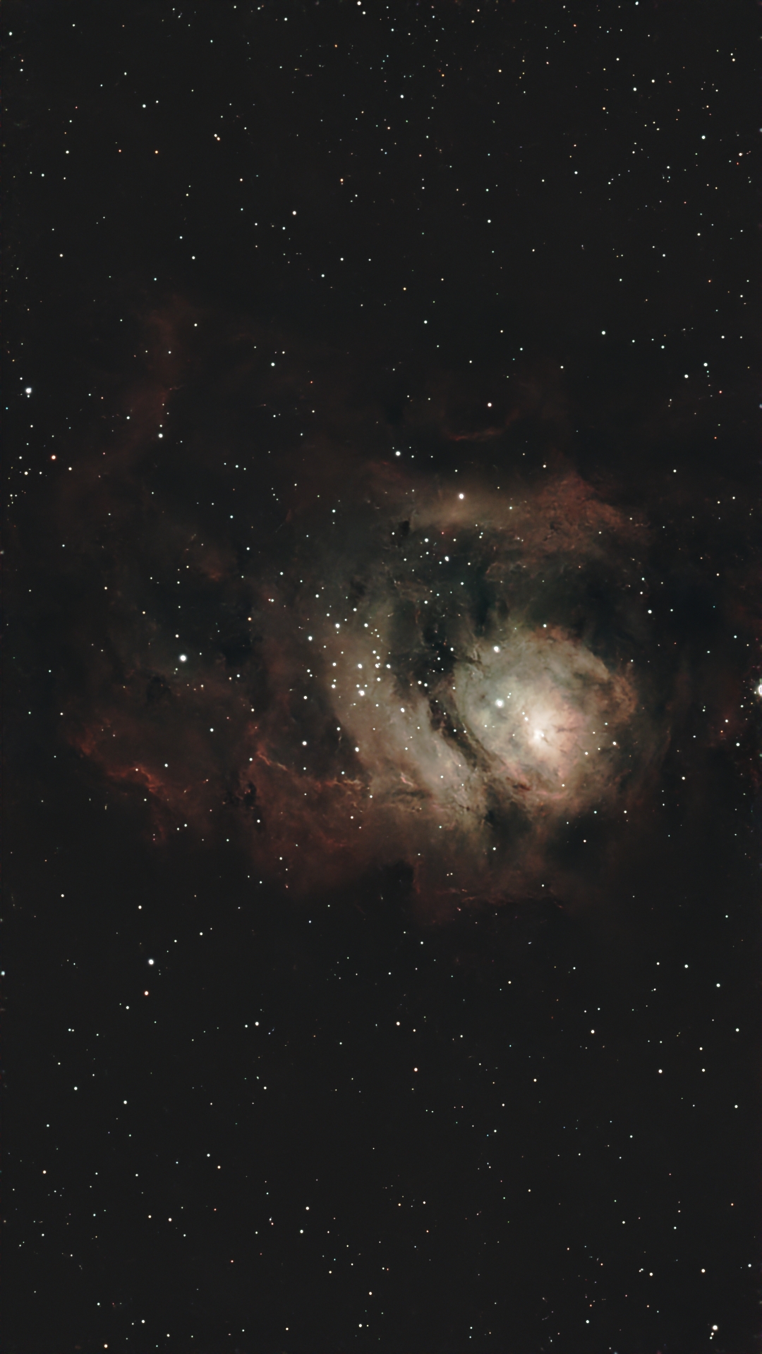 M8, lagoon nebula. needs a lot more integration time.